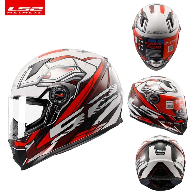 LS2 FF358 Men's Motorcycle Helmets HD Lenses Original Full Face Moto ...