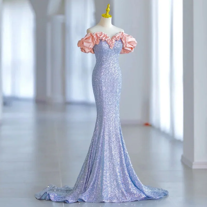 Fishtail-Design-Evening-Dress-New-Luxury-Temperament-Trailing-Sexy-One ...