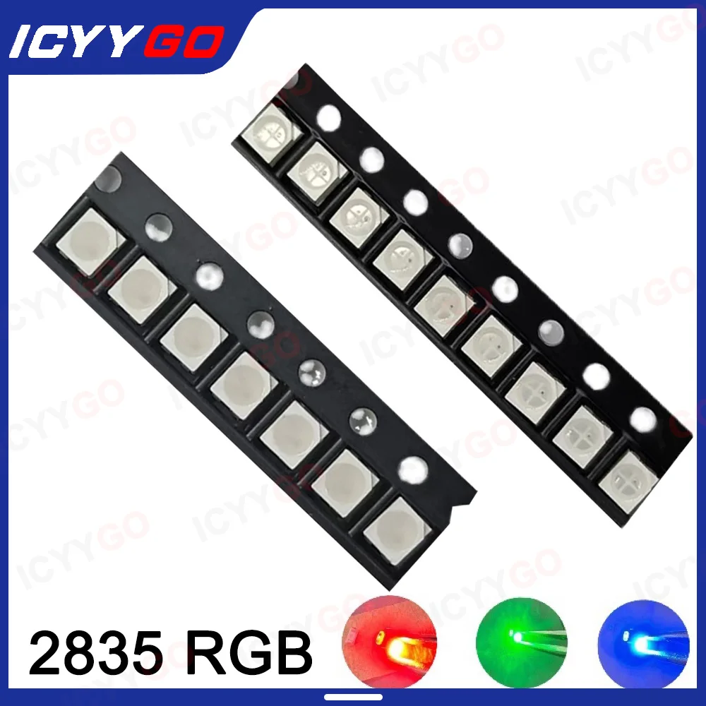 10PCS-3528-High-Brightness-LED-SMD-Lamp-Beads-RGB-Transparent-Foggy ...