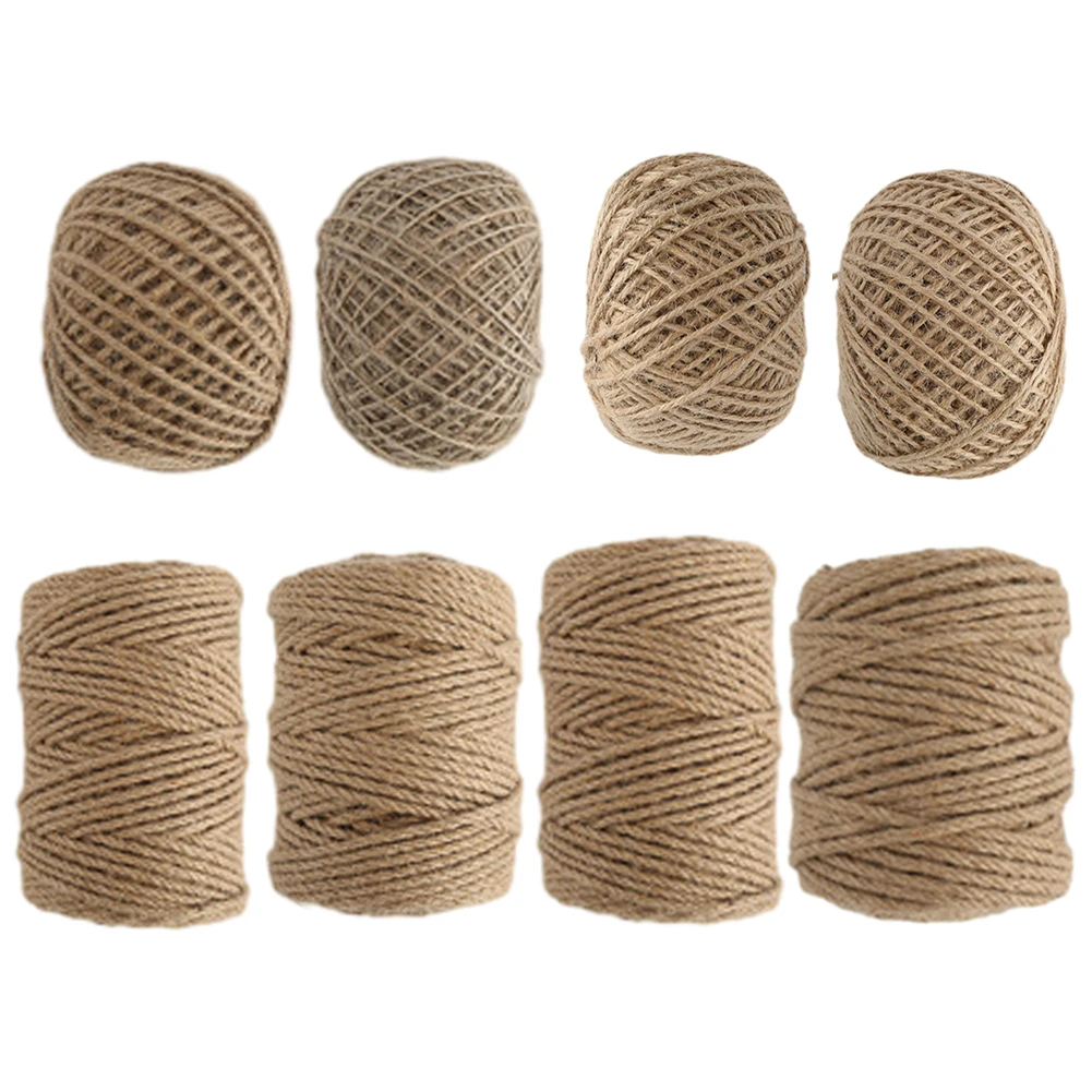 100M/Roll Natural Jute Twine Crafting Twine String Packing String Gifts ...