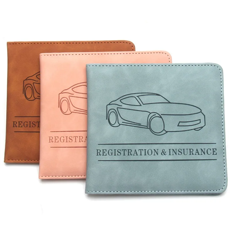 Car-Registration-Driver-s-License-and-Insurance-Card-Holder-Leather ...