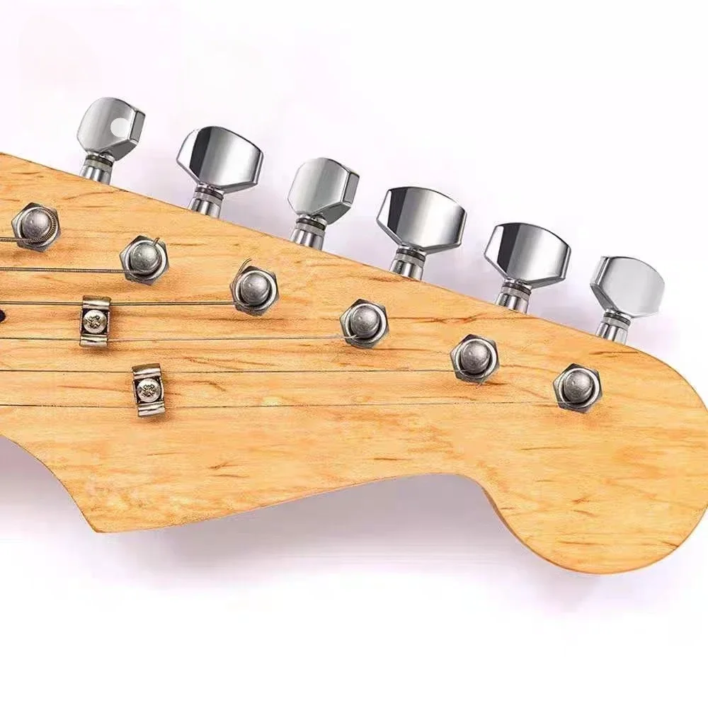 6-Piece Electric Guitar Self-Locking Tuning Pegs Set - Fully Enclosed ...