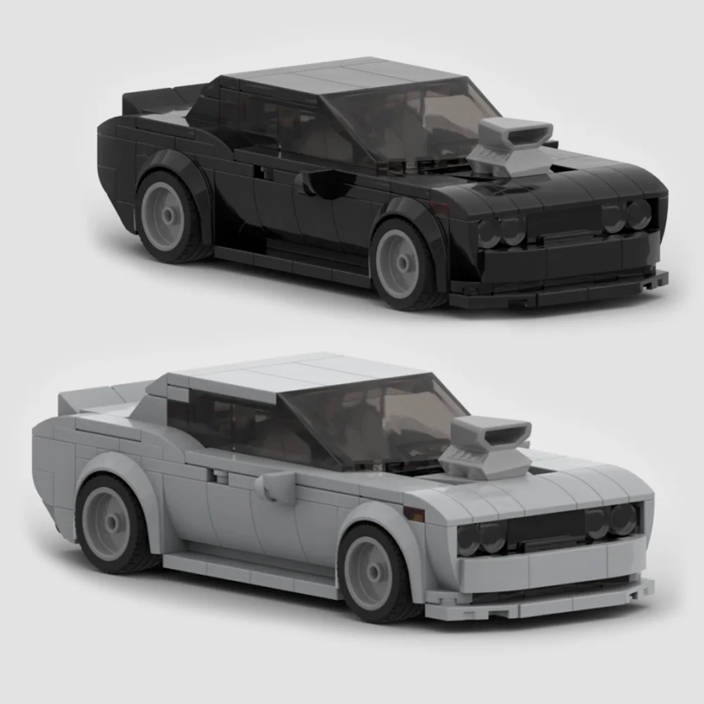 MOC-Dodge-challenger-Racing-Sports-Car-Building-Blocks-para-Crian-as ...