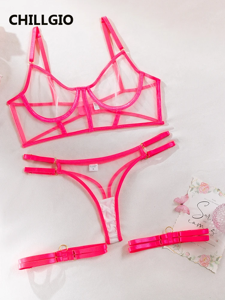 Chillgio-Frauen-sexy-Push-up-transparente-BH-Slip-Anz-ge-erotische-B ...