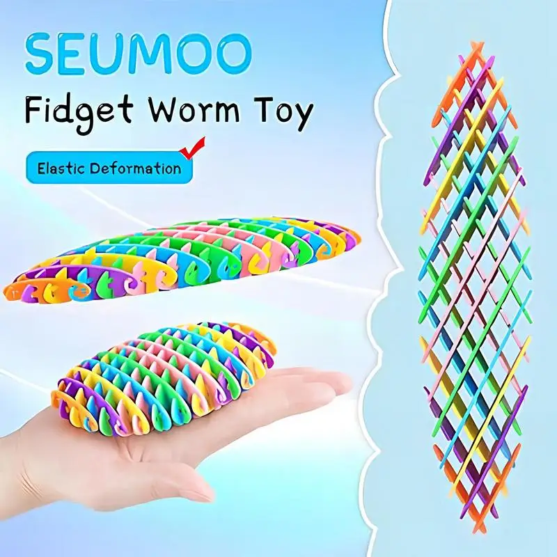 Portable-Stretchy-Squeeze-Toys-3D-Printing-Luminous-Worm-Fingertip-Sensory-Toy-Weird-Worms ...