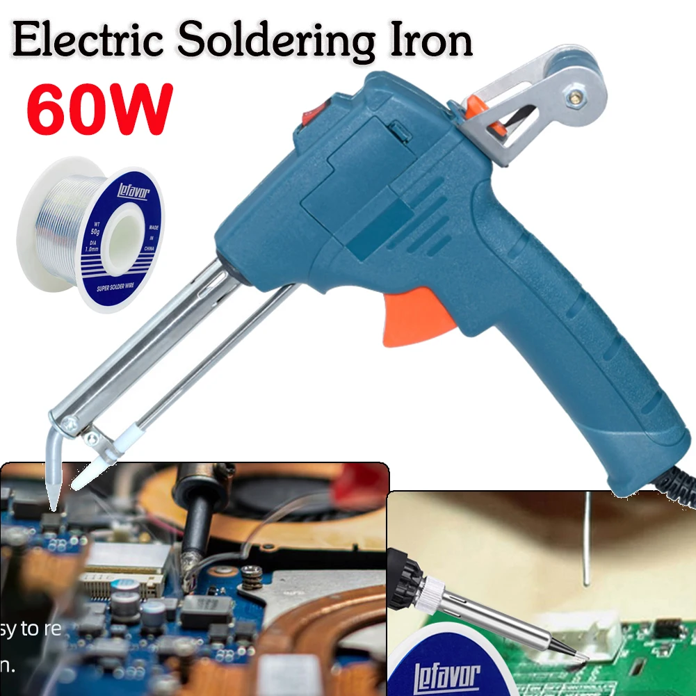 60W-Electric-Soldering-Iron-Kit-Hand-Held-Automatic-Soldering-Gun-One ...