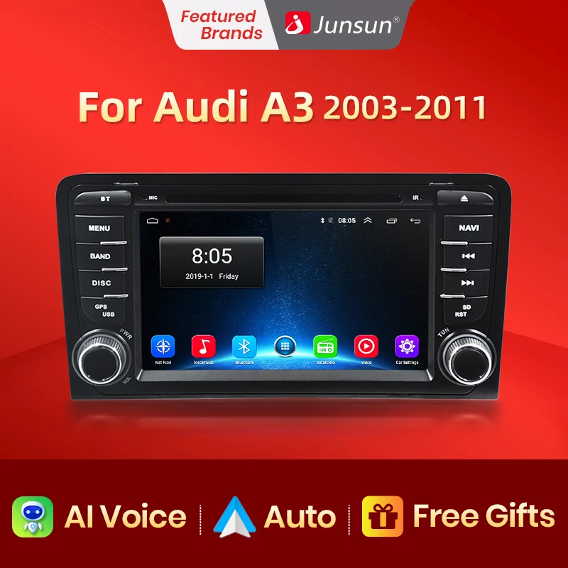 Junsun Ai Voice Android Auto Radio For Audi A3 8p 2003-2011 S3 Rs3 ...