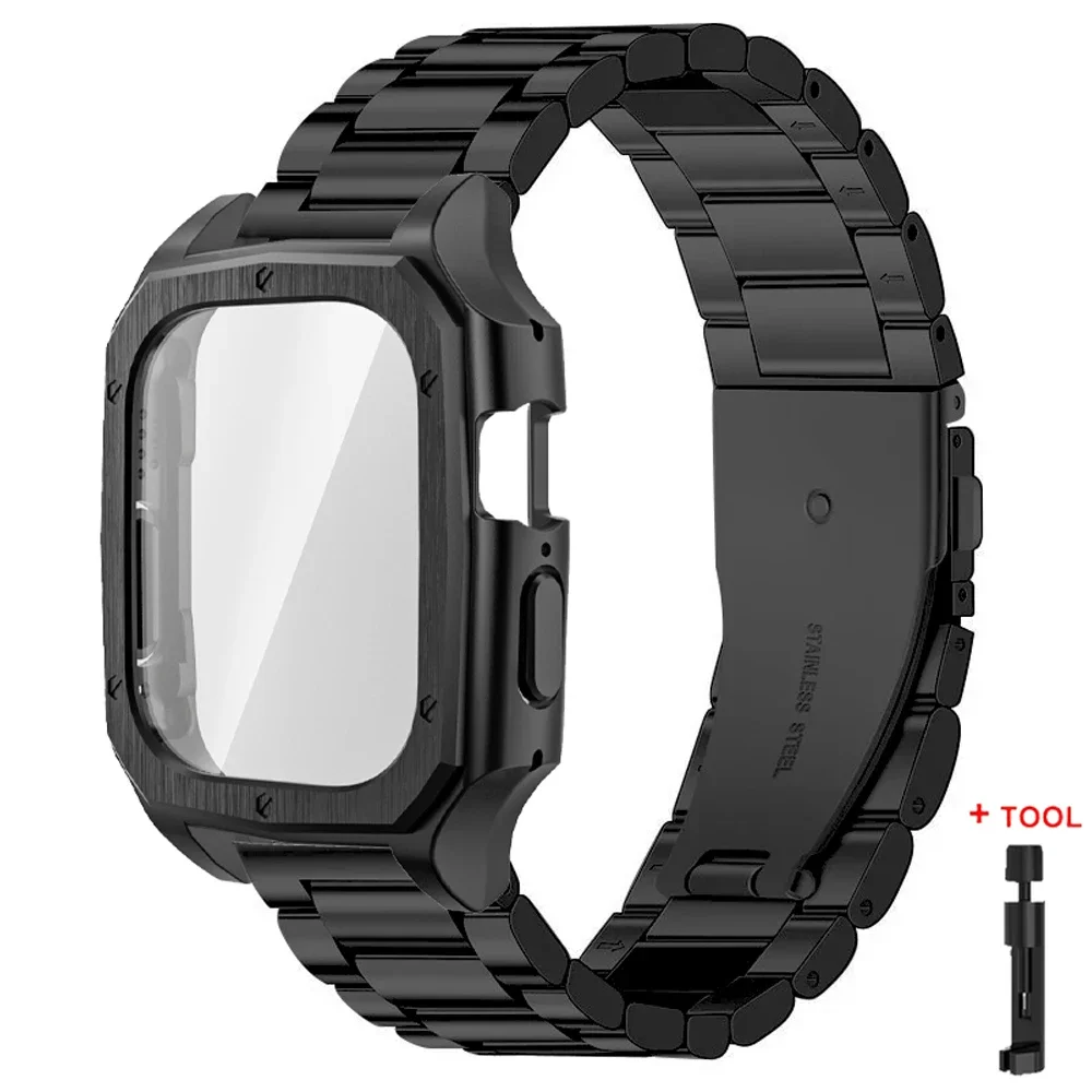 Case-Stainless-Steel-Strap-for-Apple-Watch-Ultra-2-49mm-Band-PC ...
