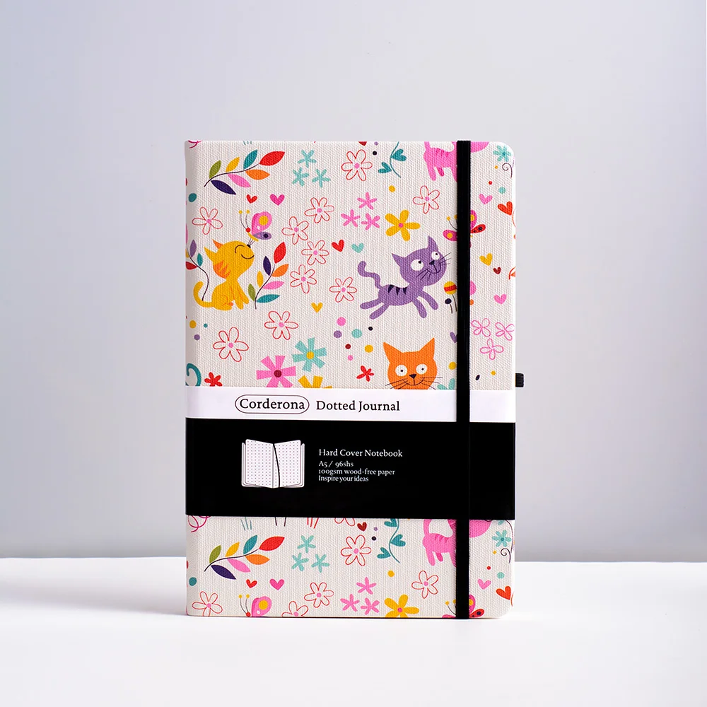Corderona-Lovely-Cats-Bullet-Dotted-Journal-Elastic-Band-With-Back ...