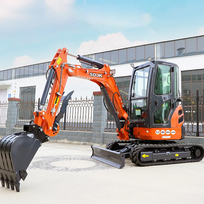 Mini-Escavadeira-Multifuncional-com-Motor-Kubota-Escavador-de-Esteiras ...