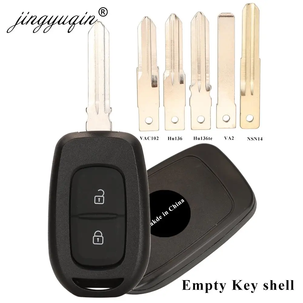 jingyuqin 2Buttons Remote Car Key Shell Fob For Renault for Renault ...