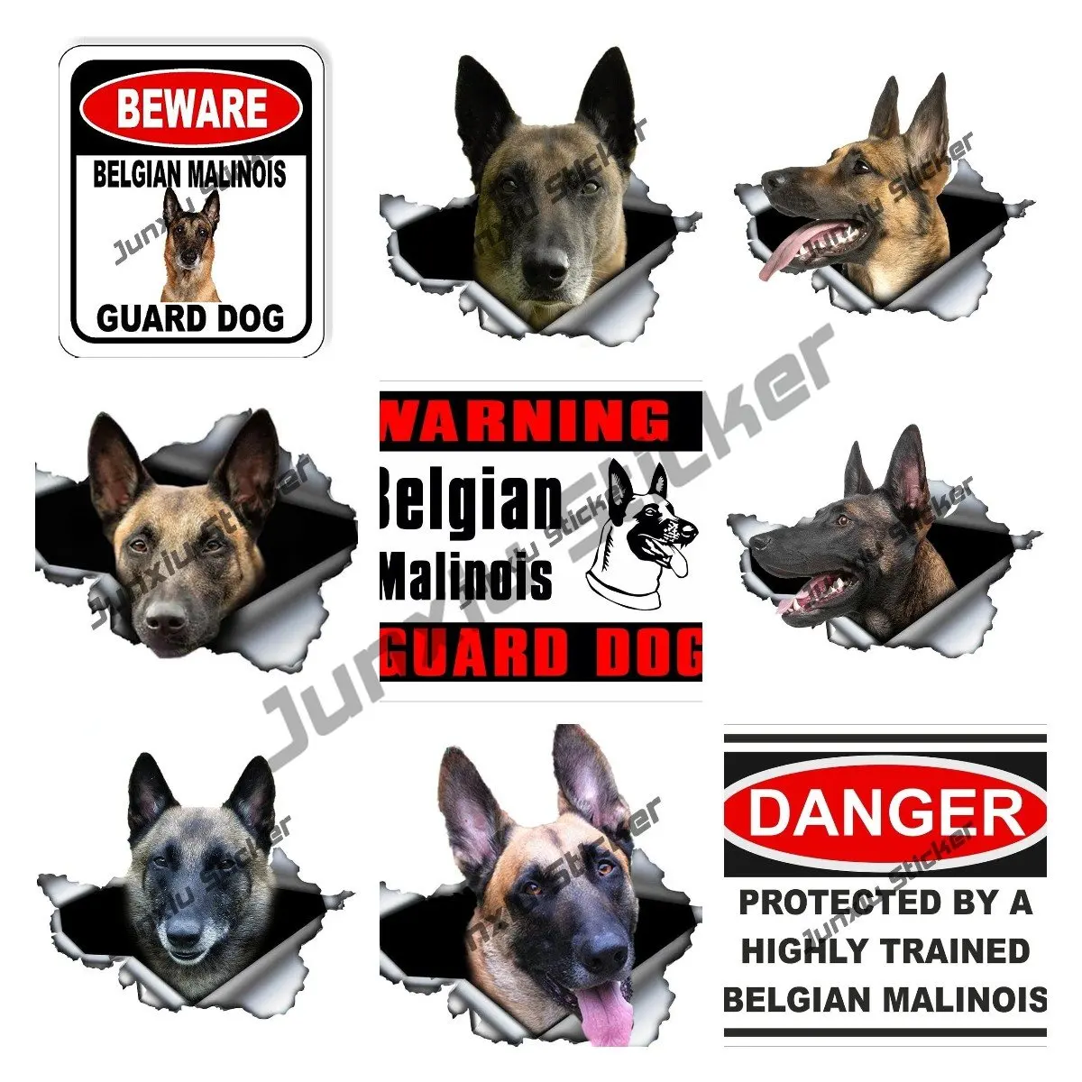 I Love My Belgian Malinois Transparent Vinyl Decal Sticker for Windows ...