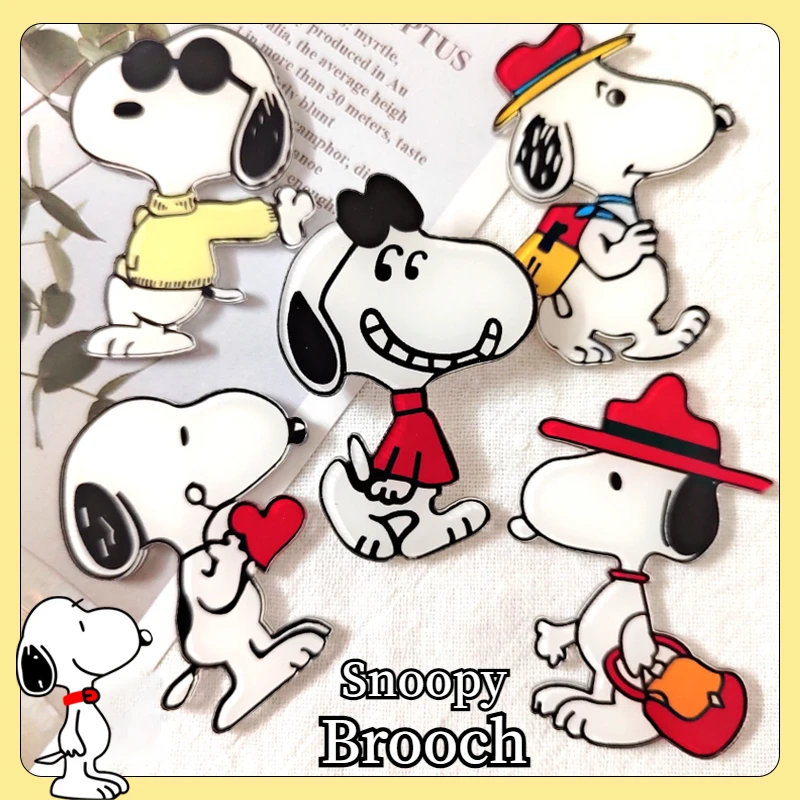 Snoopy Brooch Acrylic Pins Children's Cartoon Badges Backpack Hat Shirt Lapel Pin Fashion Women ...