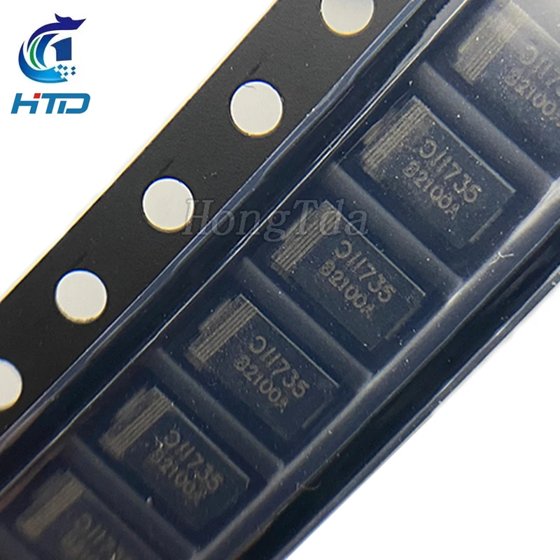 10/100PCS B2100A-13-F B2100 B2100 2A/100V DO-214AC SMD Schottky Diode ...