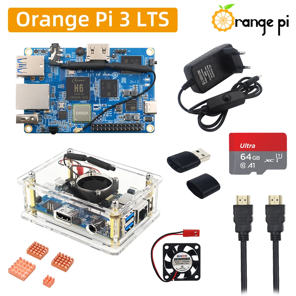 Orange Pi 3 Lts H6 64bit 8gb Emmc 2g Ram Wifi Bt 5.0 Optional Case ...