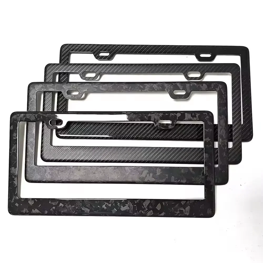 Dry Carbon Fiber License Plate Frame for US and Canada Mexico ...