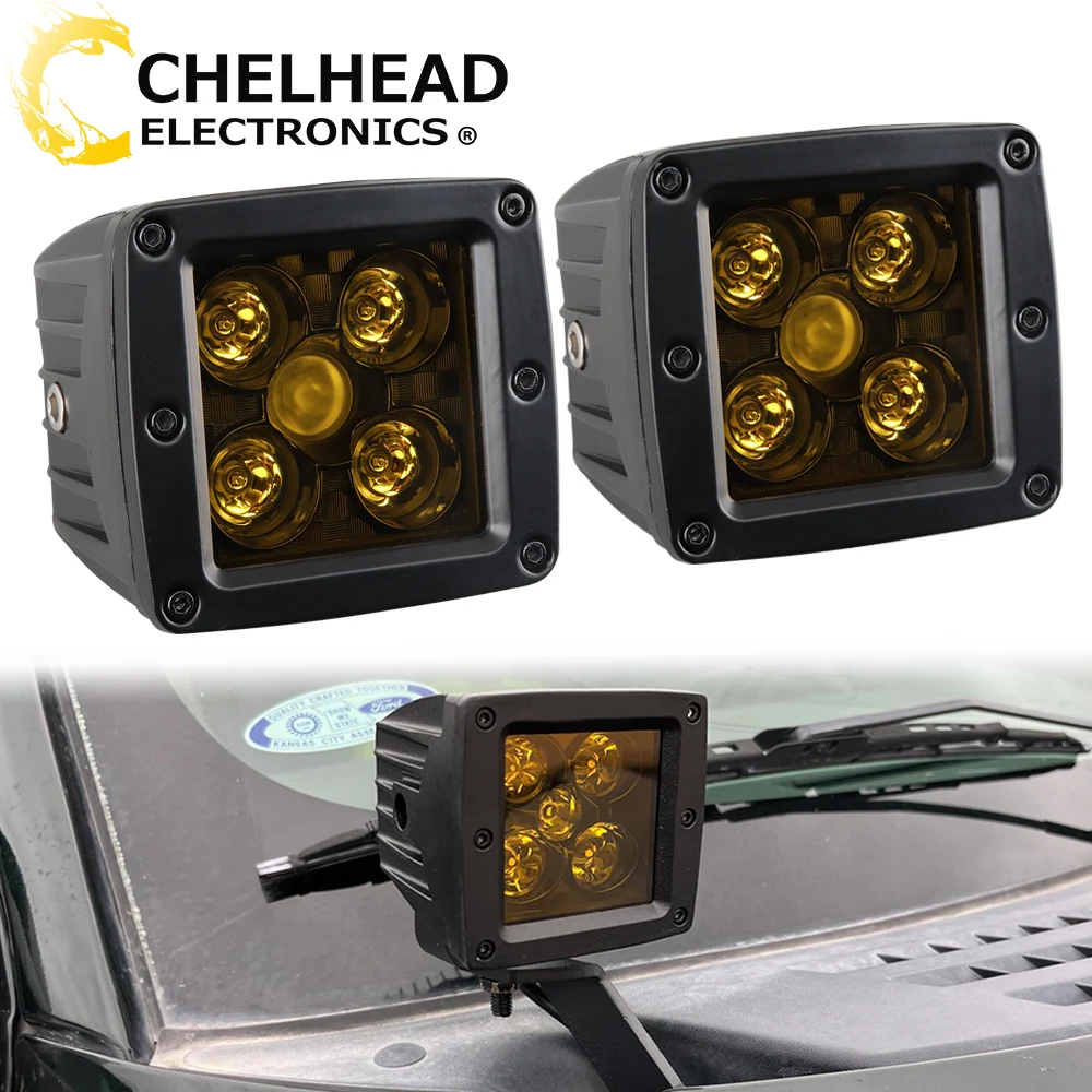 Luzes-LED-Ditch-para-ve-culos-off-road-Spot-Beam-Pods-Cube-Bulb-Caminh ...