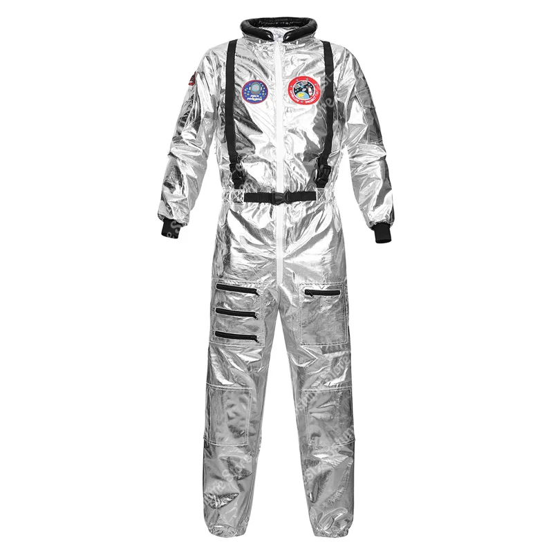 Silver Astronaut Costume Cosplay Men Women Costume Jumpsuits Astronaut ...
