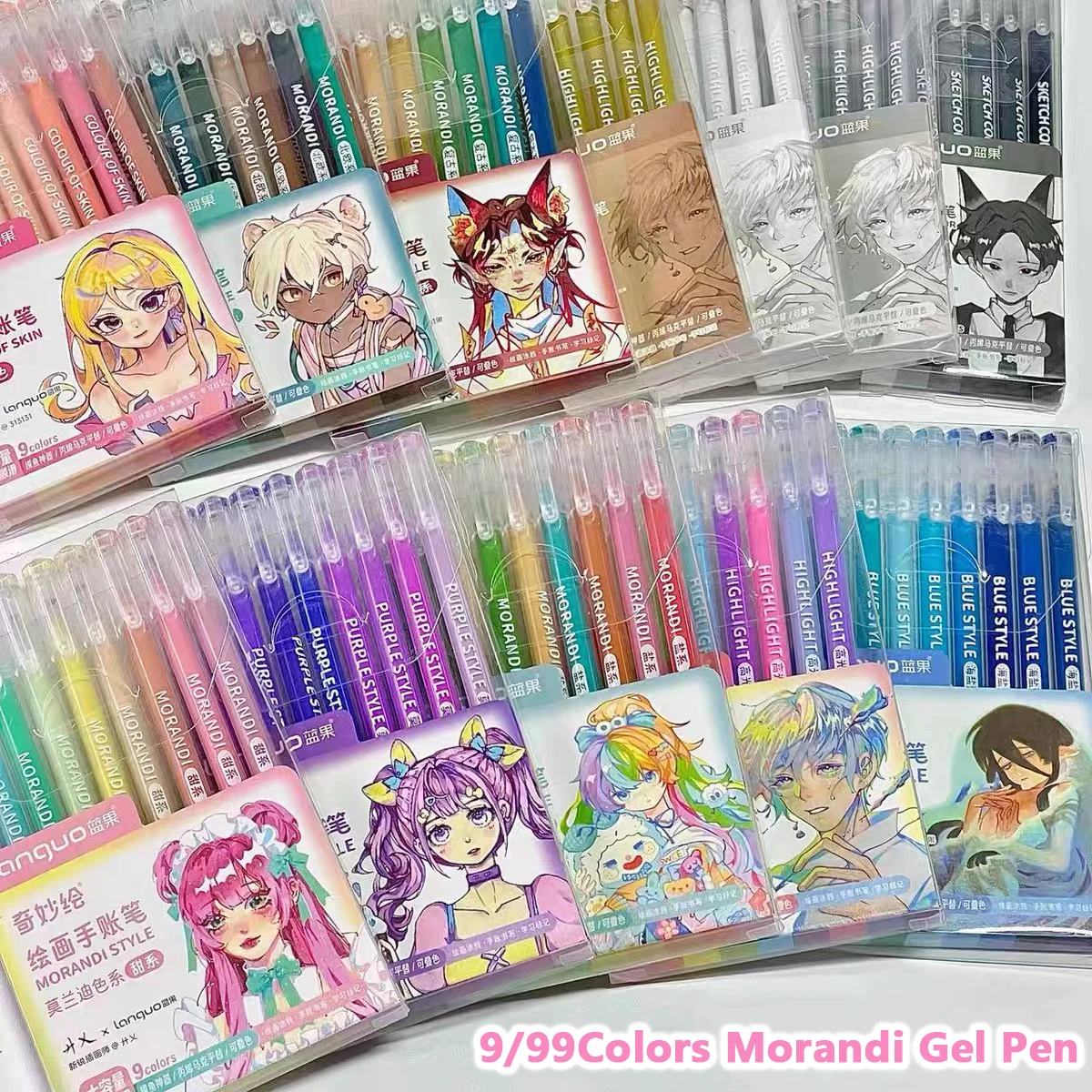 9-99-Colors-Morandi-Gel-Pen-Scrapbook-Painting-DIY-Gel-Pen-Set-Coloring ...