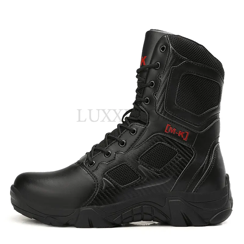 Steel Toe Safety Shoes Botas de couro de alta qualidade Men Anti ...