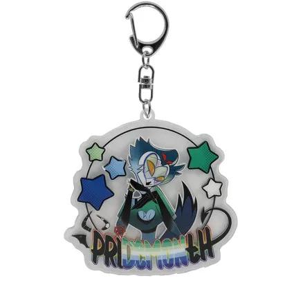 Anime Keychain Women Blitzo Acrylic Key Chain Man Jielaoda Key Ring ...