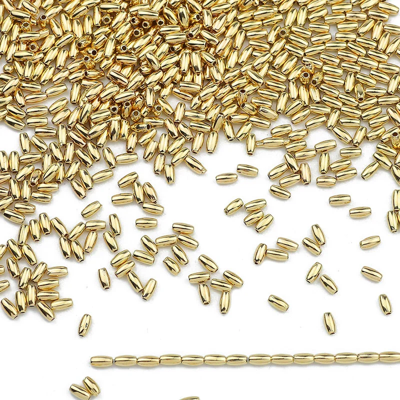 3-6-4-8mm-100pcs-Oval-Shape-Gold-Color-CCB-Material-Beads-Flat-Round ...