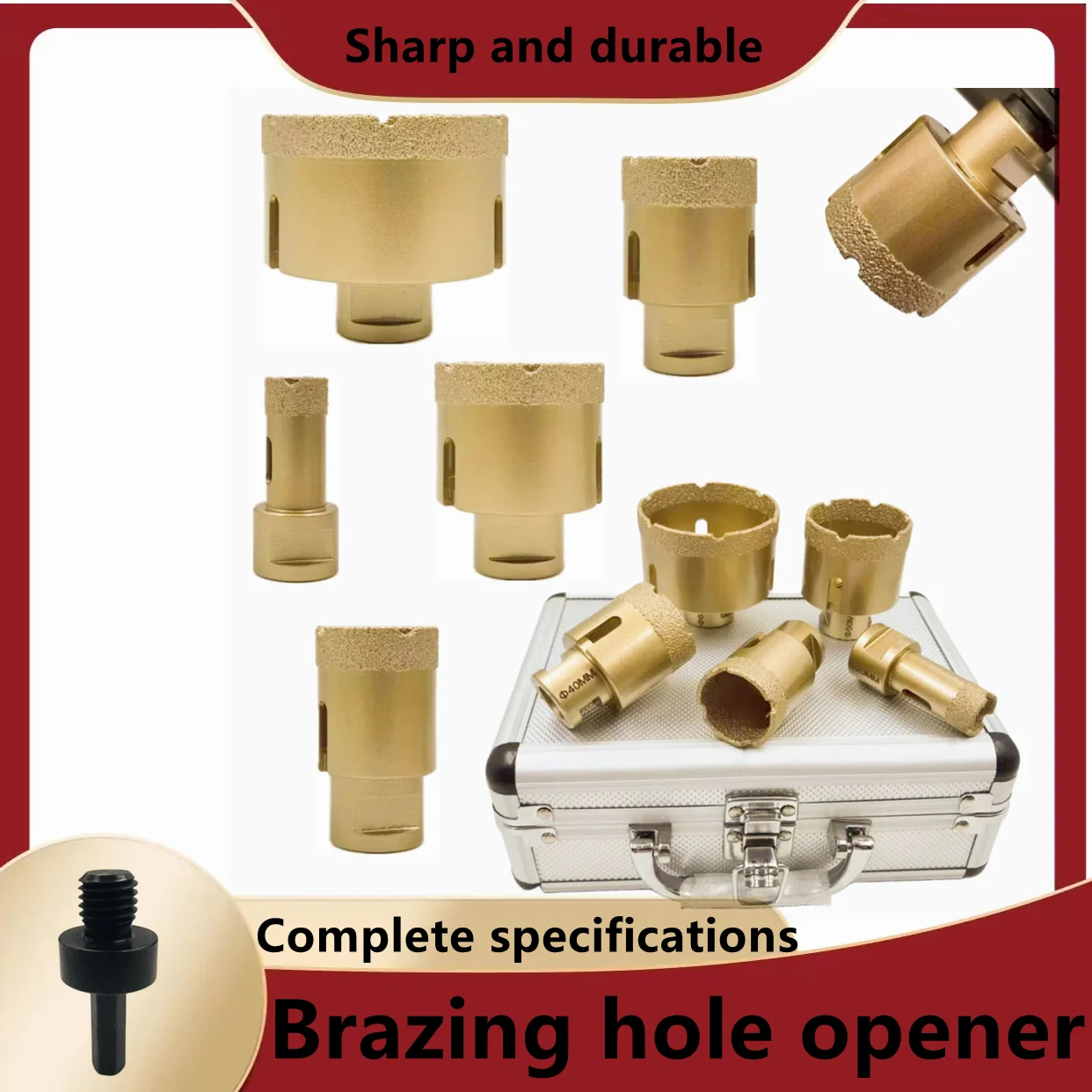 5-6PCS-Tile-Drill-Set-Diamond-Vacuum-Brazed-Dry-Drilling-Core-Bits-For ...