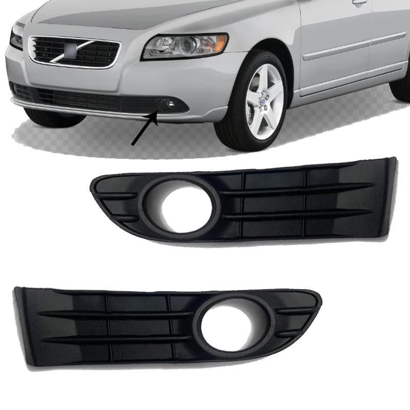 Front-bumper-foglamp-grille-For-Volvo-S40-2008-2009-2010-2011-2012 ...