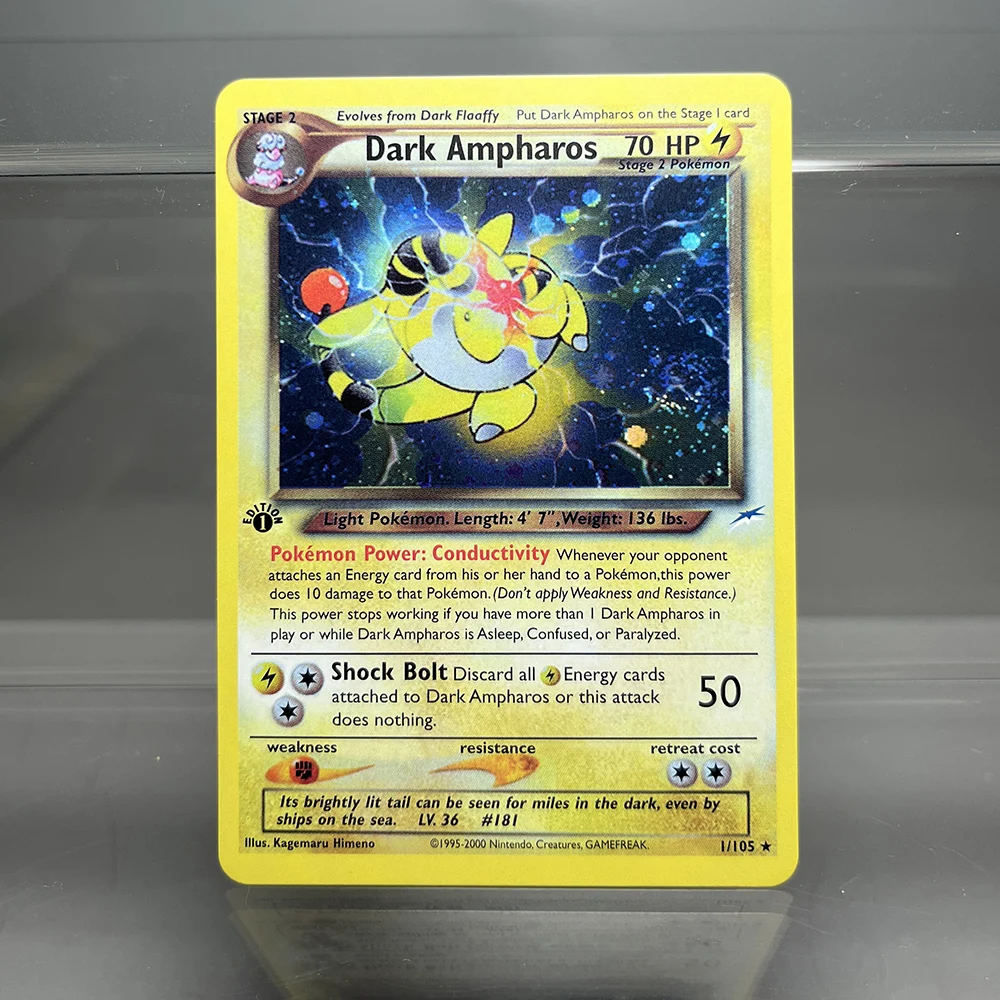 Pokemom First Edition Neo Series Flash Cards Dark Ampharos Light Arcanine Erika's Victreebel ...
