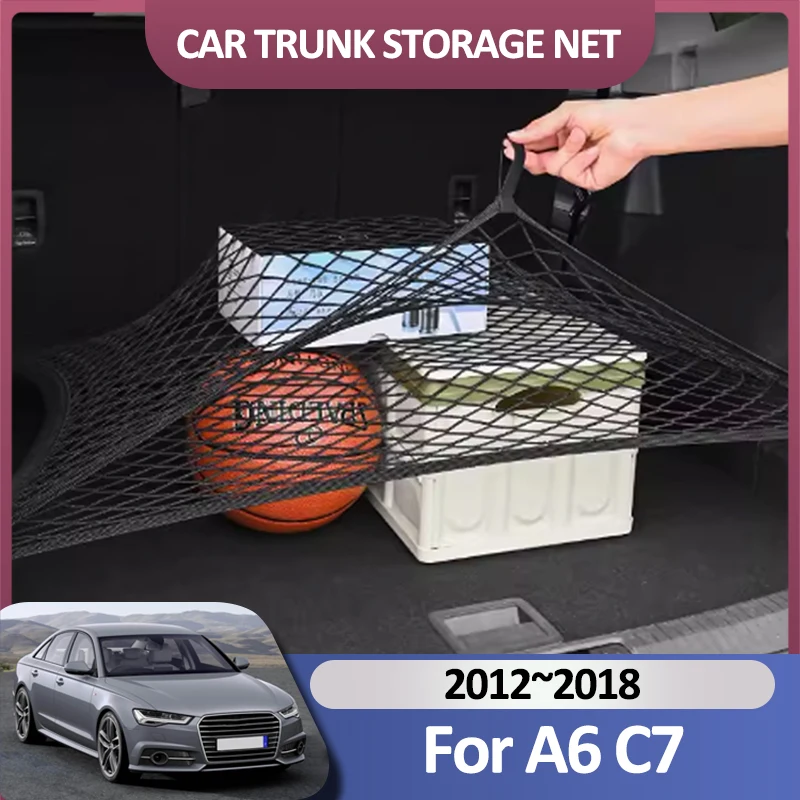 Car Trunk Net For Audi A6 C7 2012~2018 2017 2016 2015 Cargo Holding ...