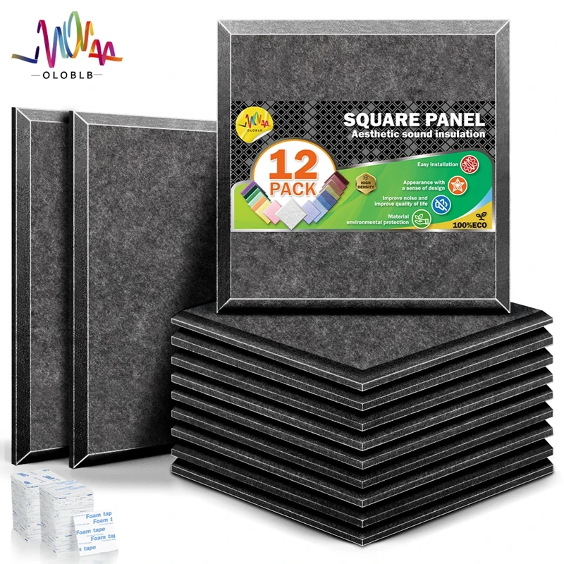 Acoustic-Panel-Insulation-For-Wall-Decor-12Pcs-Door-Soundproof-Noise ...