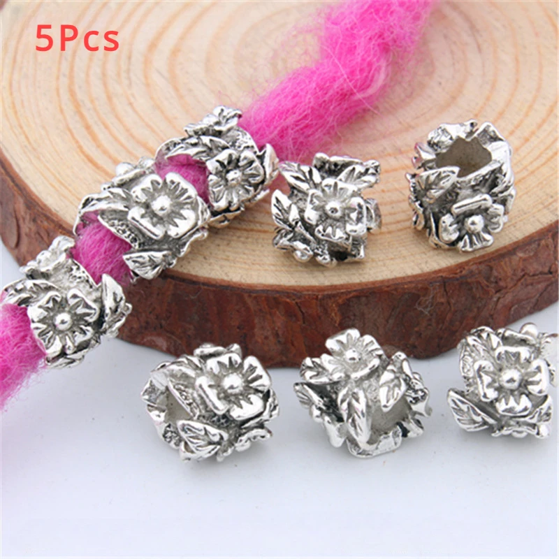 5pcs Retro Flower Dreadlocks Dread Hair Braids Jewelry Decorations ...