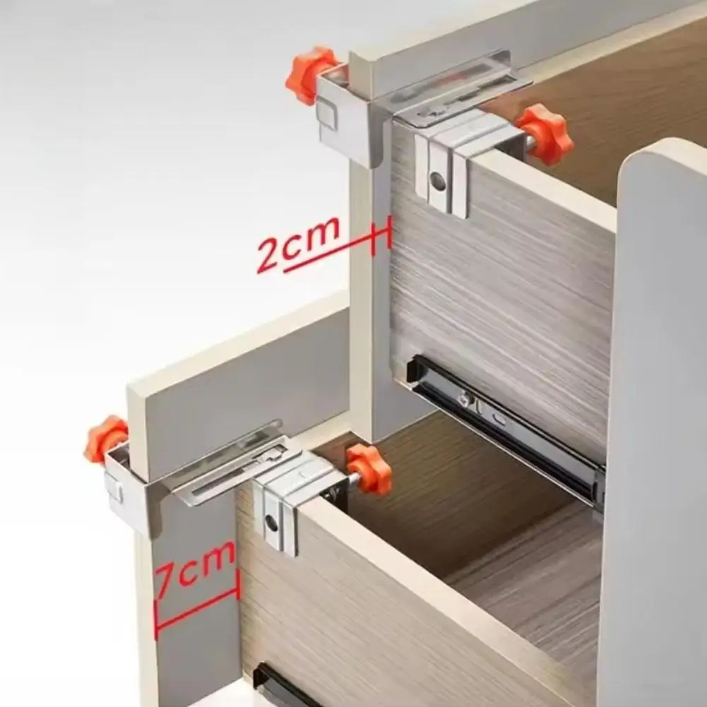 1set Stainless Steel Large Drawer Panel Installation Clip Woodworking ...