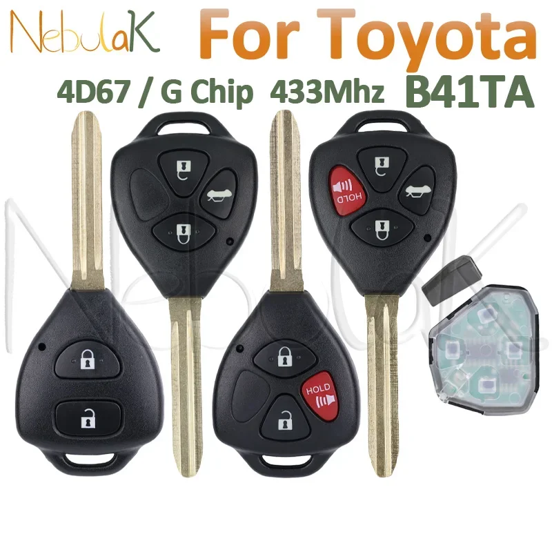 Control Remote Car Key Fob B41TA For Toyota Fortuner Hilux Innova ...