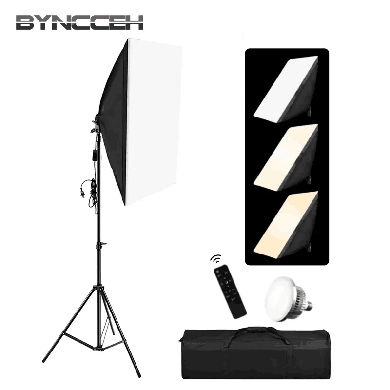 1*85w Led Bulb Softbox Lighting Kit 3200-5500k Photography Equipment ...