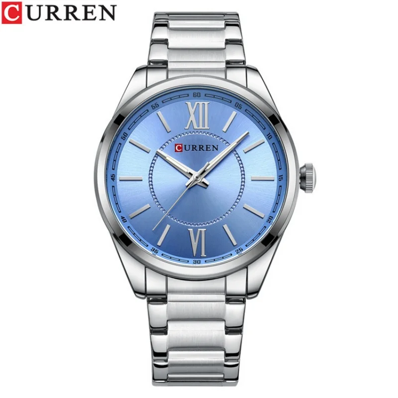 Relojes CURREN 8423 de cuarzo para hombre, correa Simple de acero ...