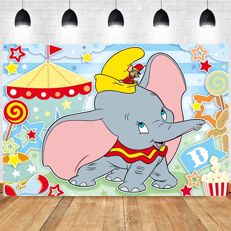 Circus-Dumbo-Photo-Backdrop-Carnival-Elephant-Newbon-Boys-Happy ...
