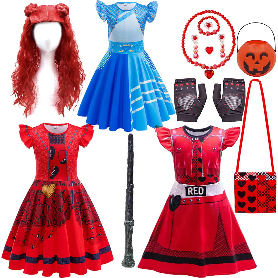 Disney Film Descendants The Rise Of Red Costume Baby Girl Cosplay ...