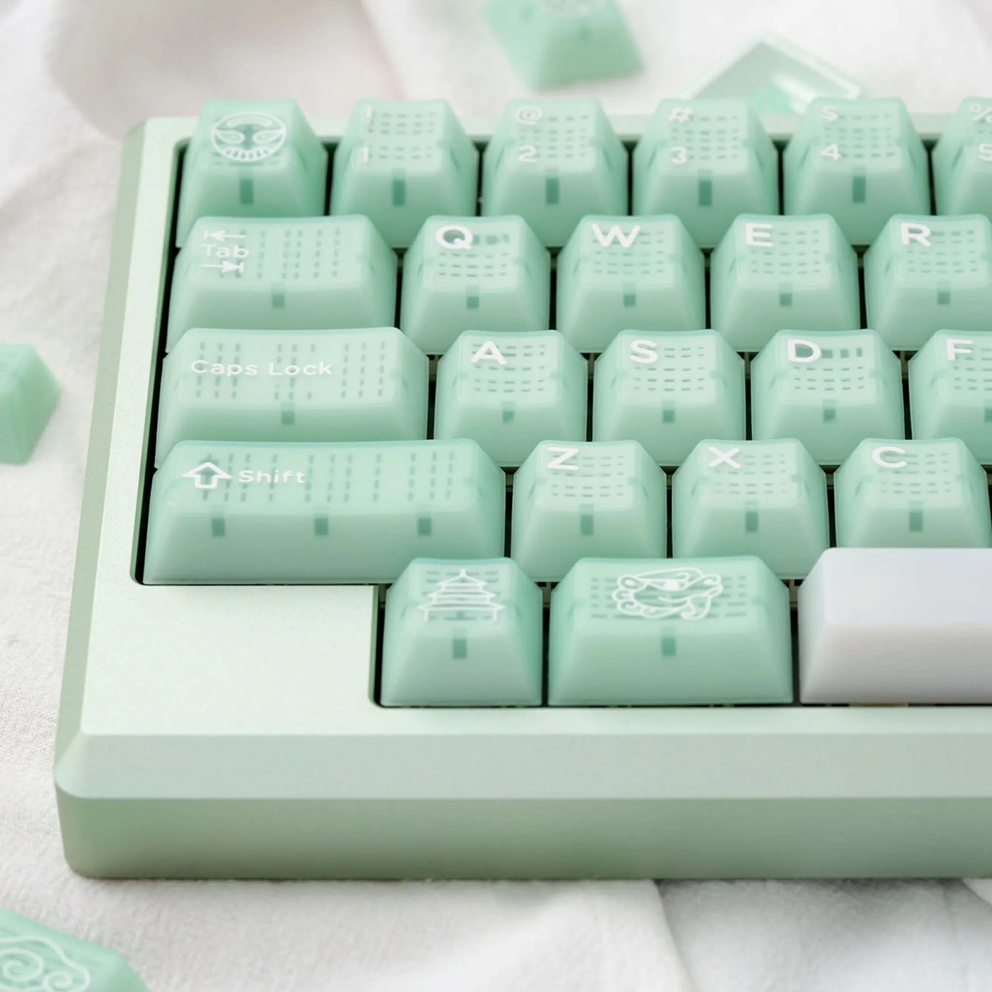 Domikey-X-JU-Jade-Keycap-Set-ABS-Doubleshots-Cherry-Profile-para ...