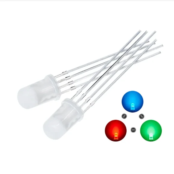 5mm RGB LED Common Cathode Common Anode Red Blue Green LED F5 Diffused ...