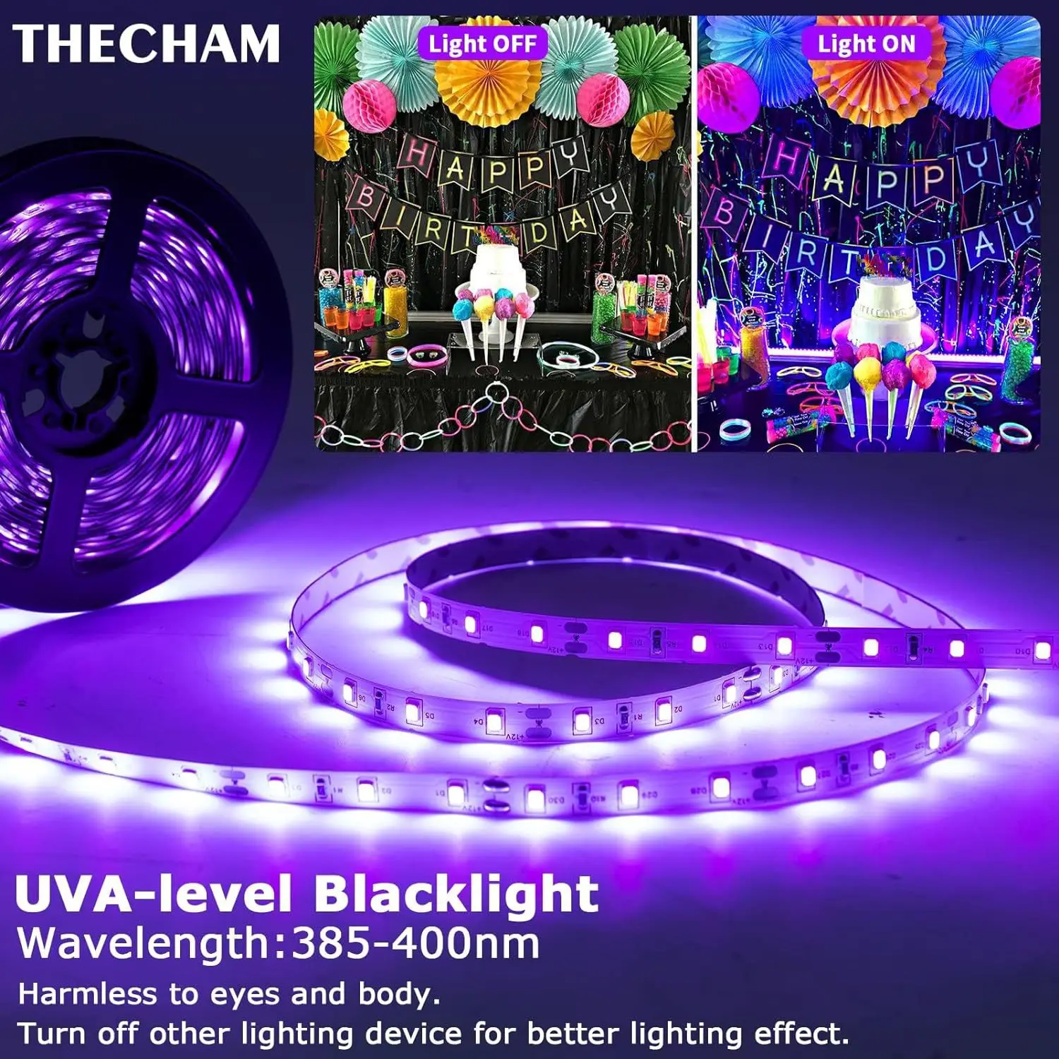 5M-10M-UV-LED-Strip-Light-2835-Low-Voltage-12V-60-LEDs-M-Violet ...