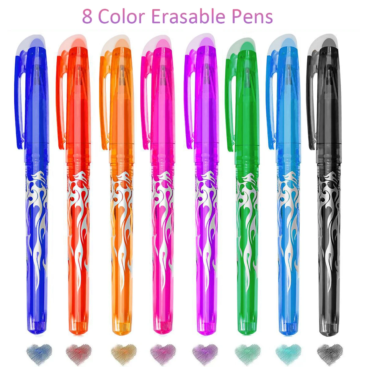 Color Erasable Gel Pens 0.7mm Multi-color Refill Pen for Drawing ...