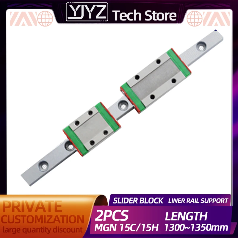 MGN15 length: 1300mm 1350mm miniature linear rail slide 1pcs MGN15 ...
