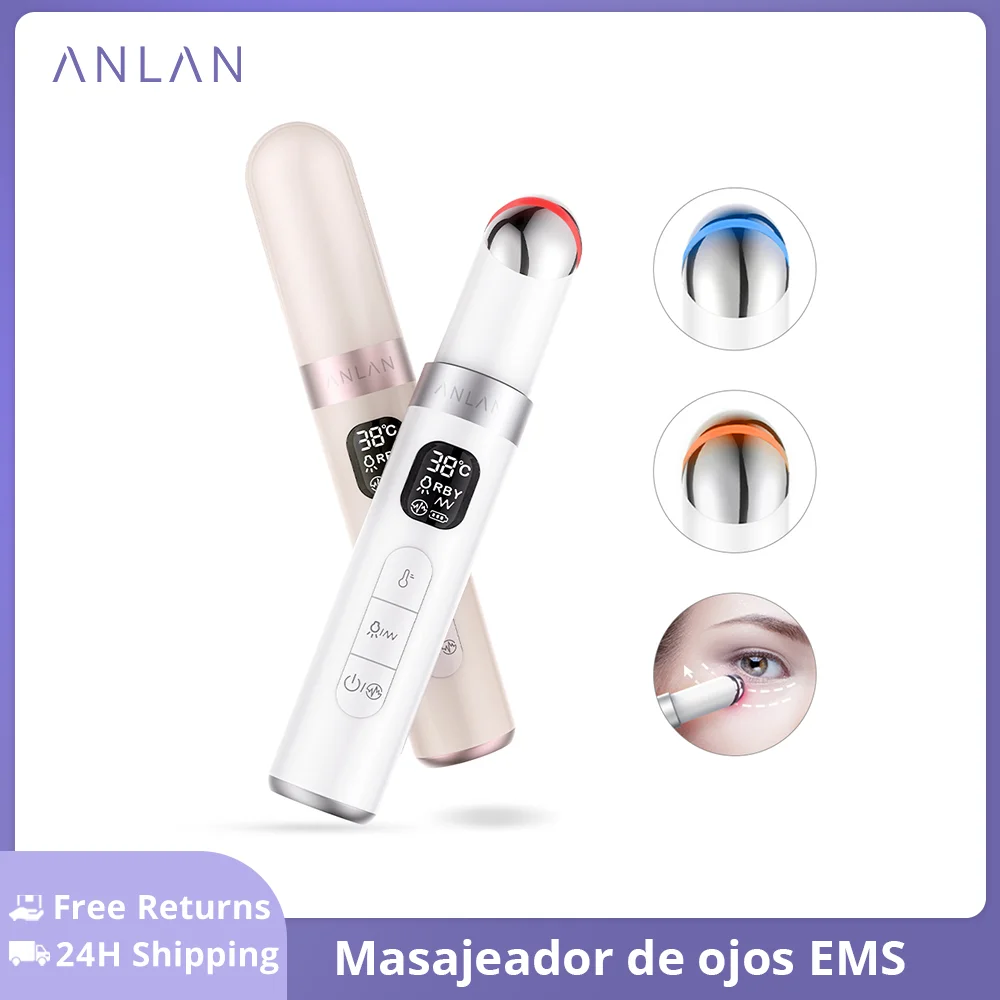 ANLAN EMS Masajeador de ojos eléctrico Estiramiento de la piel de los ojos Antiarrugas ...