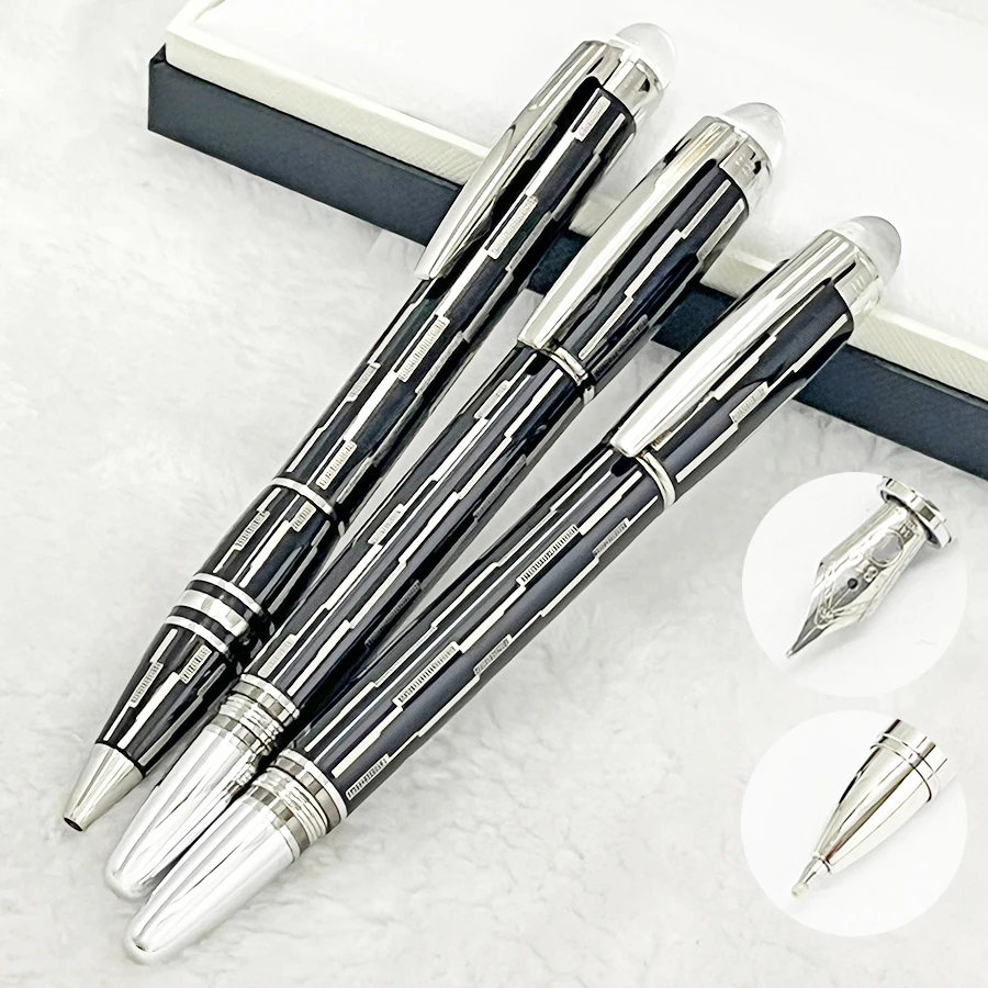 YAMALANG Luxury MB Black Ball Pen Inlaid Crystal Head Best Fountain ...