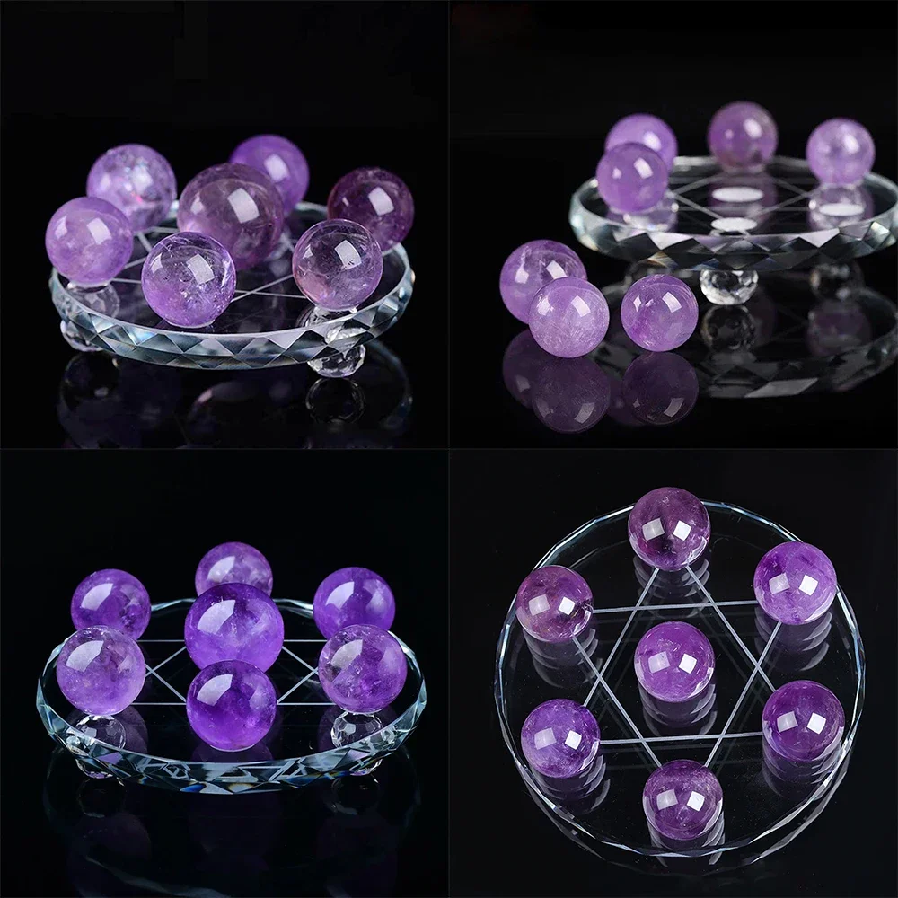 Natural Amethyst Seven Star Formation Natural Purple Quartz Ball Seven ...