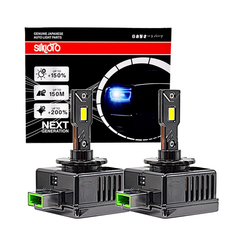 2 PCS CANBUS SUKIOTO SUPER VISION GENUINE JAPAN D1S D1R Phares LED HID ...