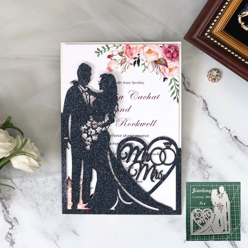 Lovers Die Cut Couple Metal Cutting Dies Scrapbooking Album Wedding ...