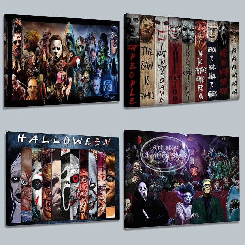 Carteles-de-colecci-n-esenciales-de-terror-de-pel-culas-de-terror-cl ...