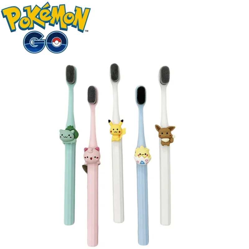 5styles Pokemon Anime Toothbrush Cute Pikachu Eevee Soft Brush Creative ...